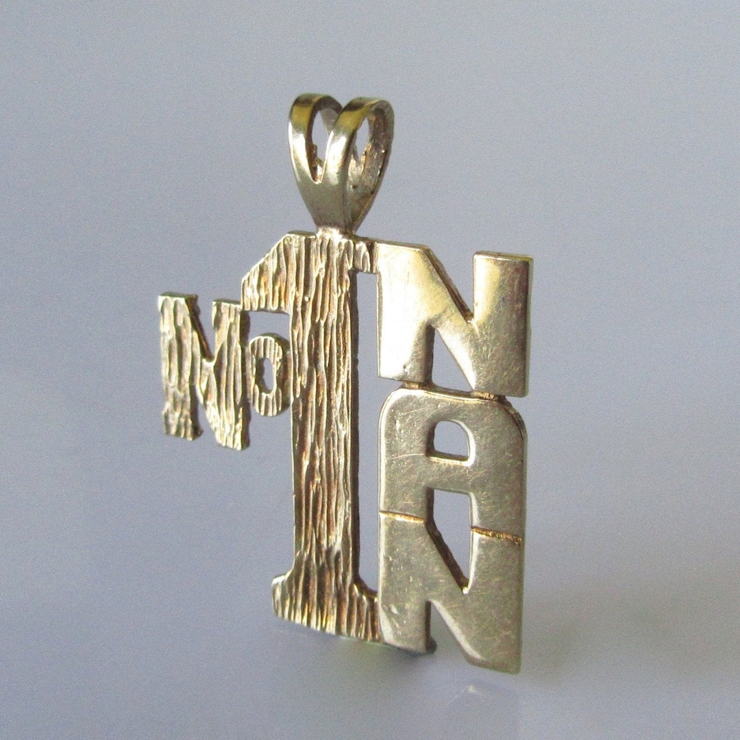Vintage 9ct Yellow Gold No 1 NAN Pendant - Etsy
