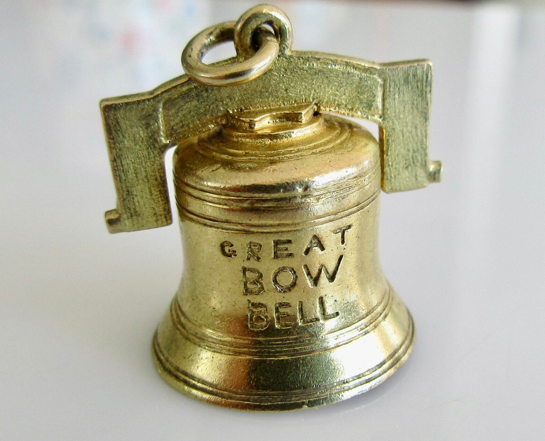Large 9ct Gold Great Bow Bell Inscribed Ringing Charm Dated 1942 - Etsy