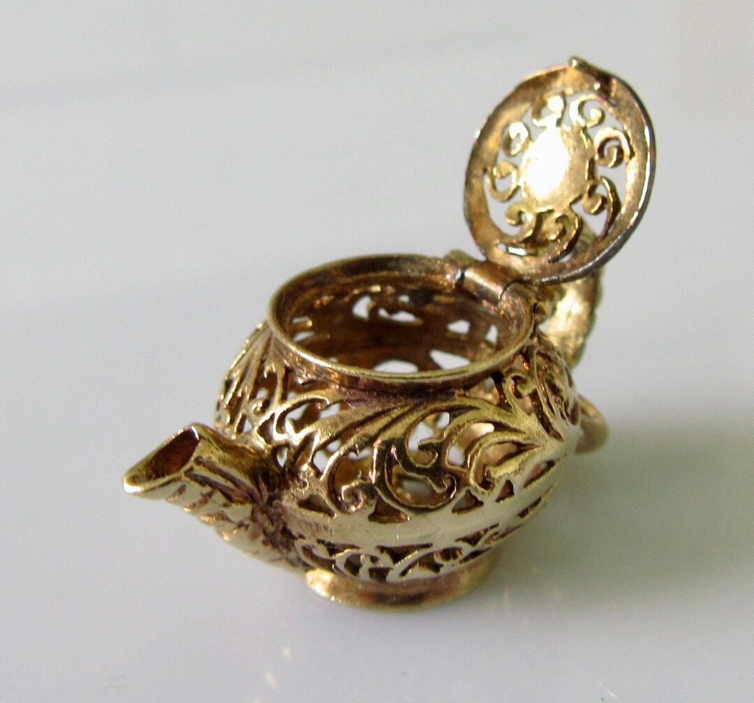 Large Vintage 9ct Gold Opening Teapot Charm. - Etsy