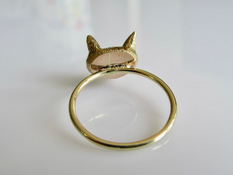Vintage 15ct Gold Fox With Ruby Eyes Ring - Etsy