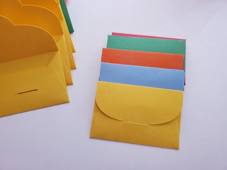 Mini Tuck-in Envelopes in Solid Colors 2.25 Inches Wide by 1.5 - Etsy