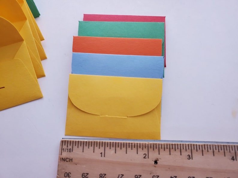 Mini Tuck-in Envelopes in Solid Colors 2.25 Inches Wide by 1.5 - Etsy