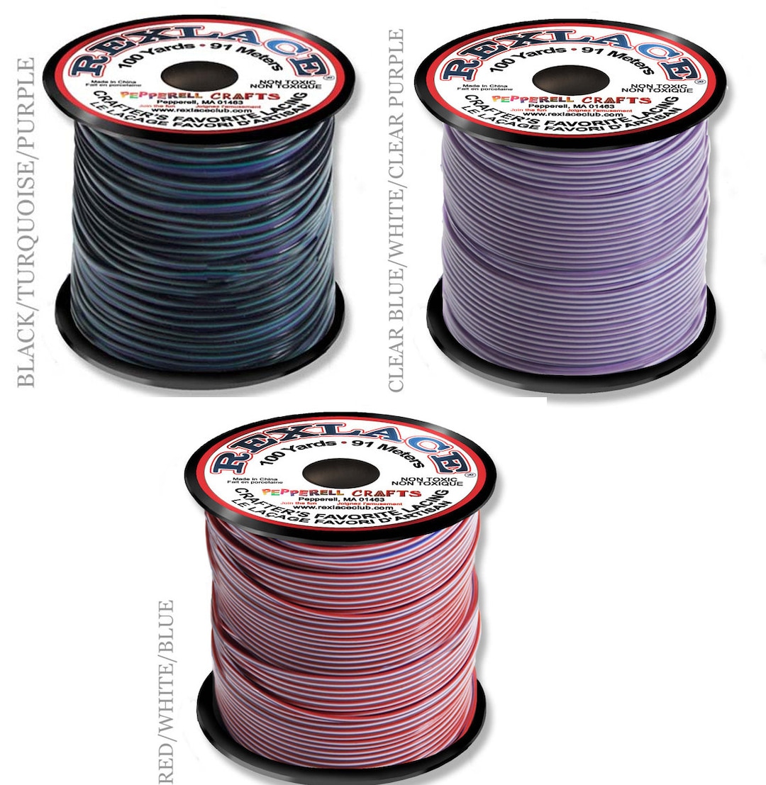 TRESLACE Rexlace Three Color Lacing PVC Plastic Flat Cord - Spool With ...