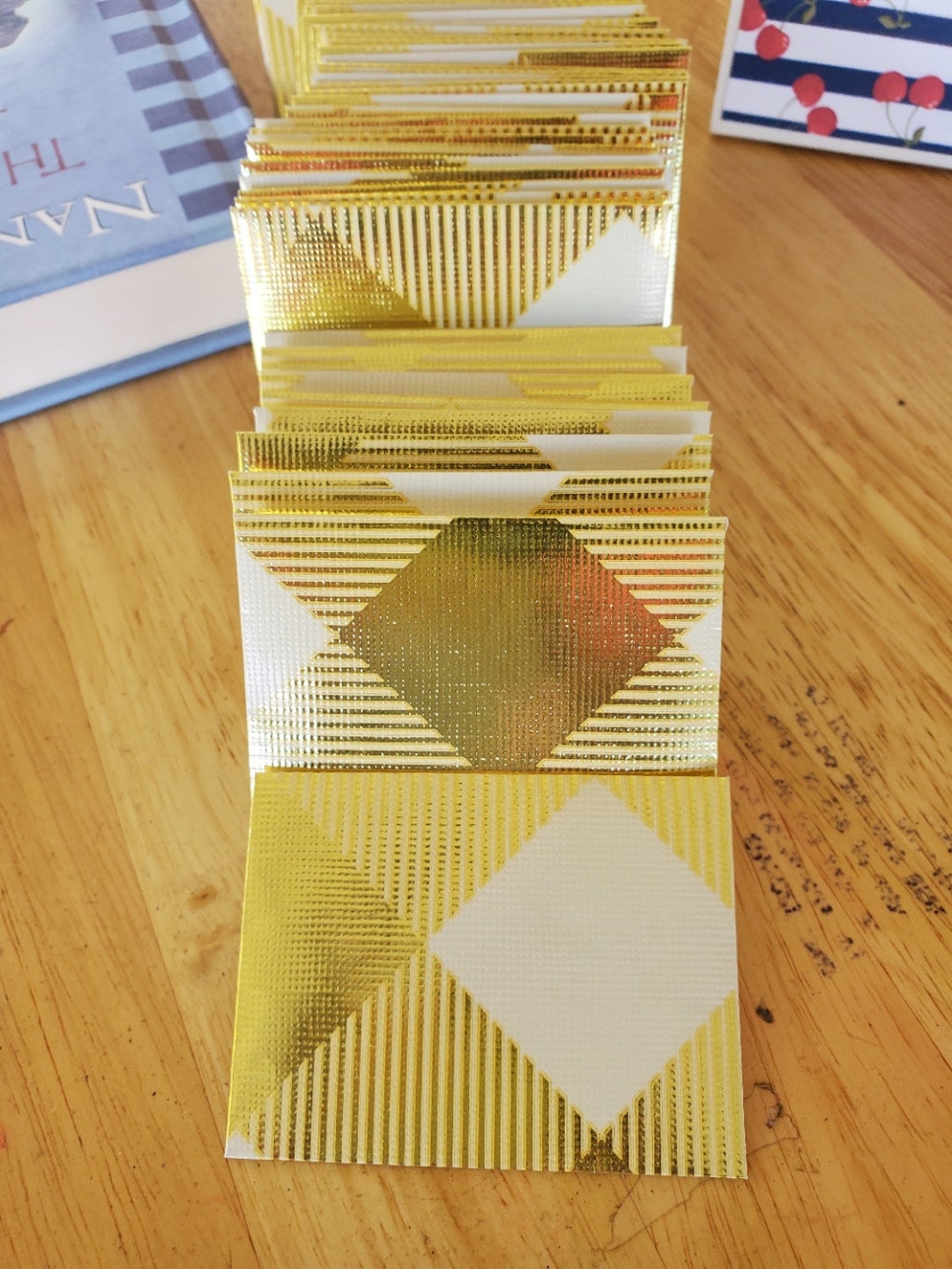 Mini Envelopes From Gold Checkered Gift Paper Set of 20 2.5-inch X 2.0 ...