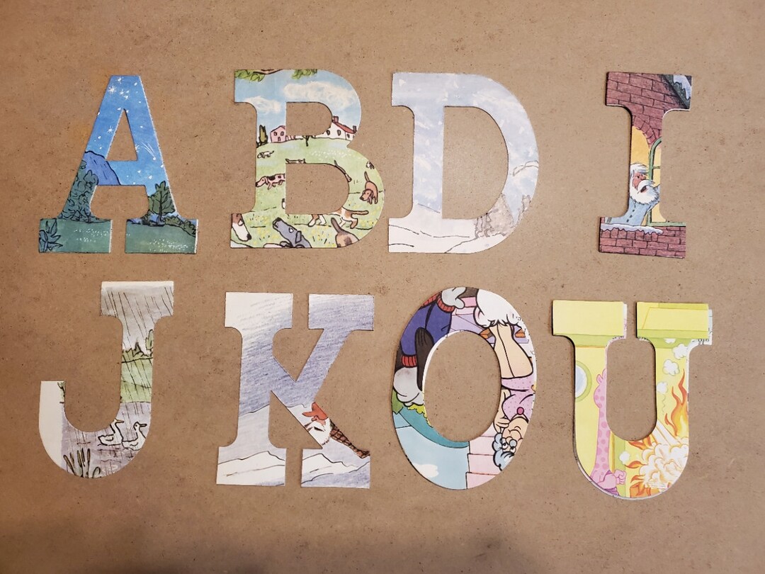 4" Die Cut Storybook Letters A to Z, 2 Sets - Etsy