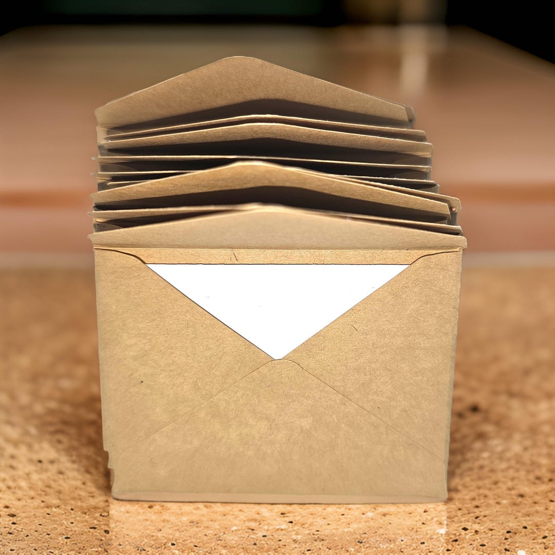 Mini Kraft Envelopes & Cards Set: 2.5-inch Love Notes, Paper Crafting ...