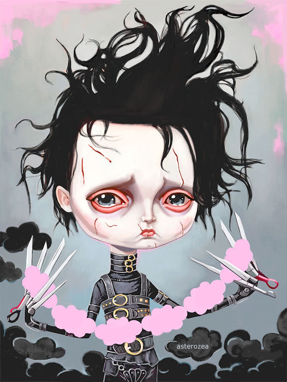 Edward Scissorhands Wall Art Print - Tim Burton Art, Johnny Depp, Pop ...