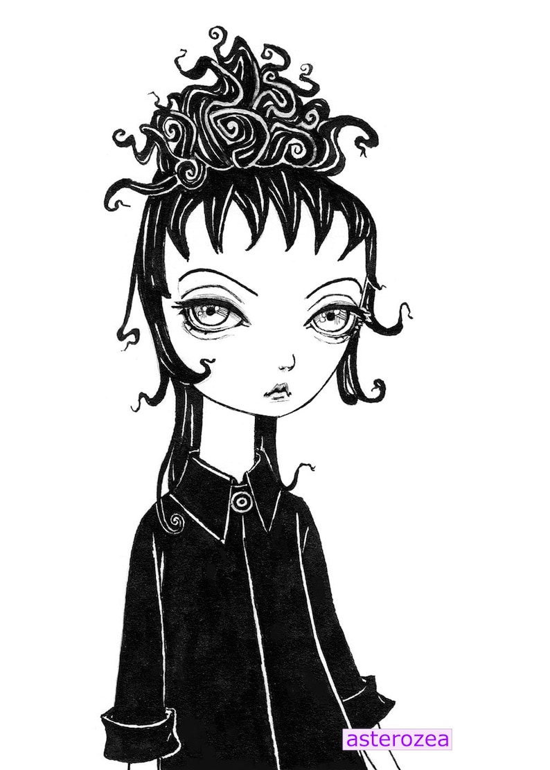 Lydia Deetz 5x7 Print Beetlejuice Wall Art Print Tim - Etsy