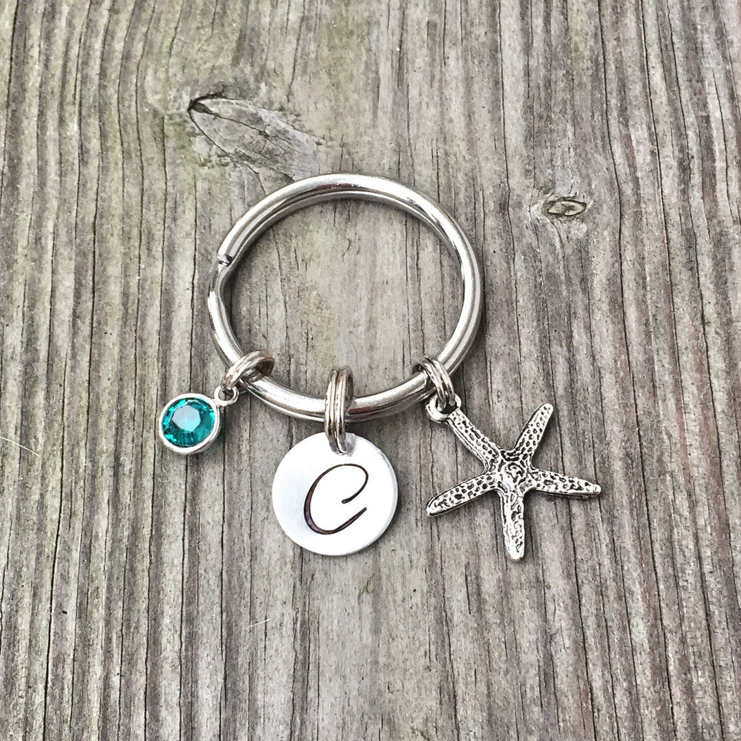 Cute Keychain Cute Keychains Gift for Her Unique Keychain Starfish ...