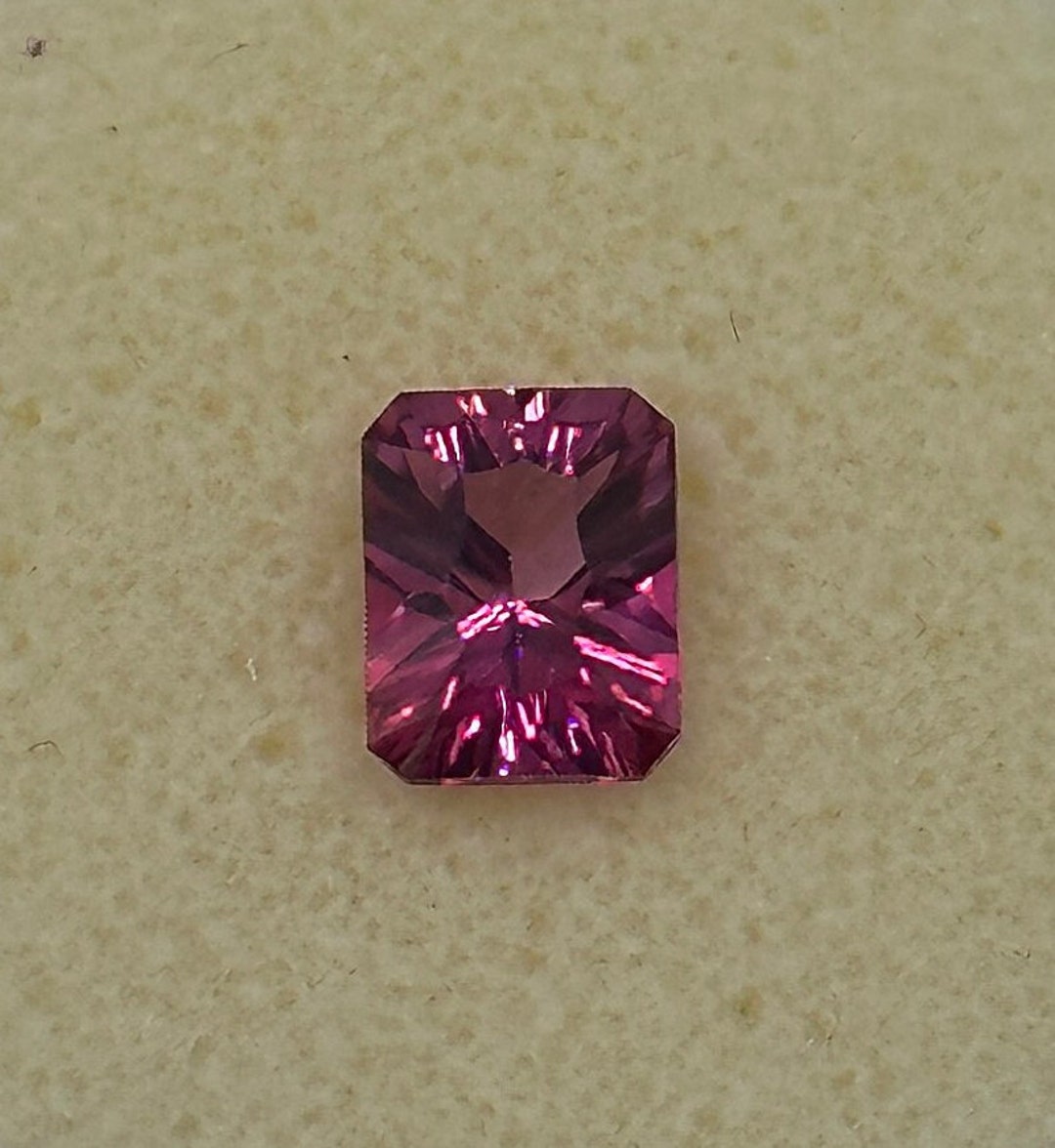 Beautiful Concave Cut 10x8 Mm Octagon Hot Pink Coated Topaz Loose Stone ...