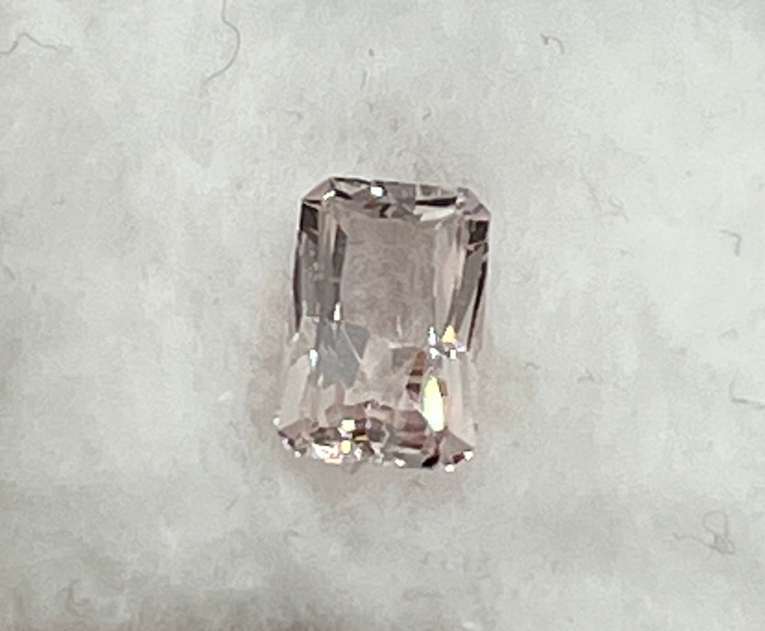 Gorgeous Emerald Cut Genuine Morganite Light Pink Color SI Clarity Eye ...