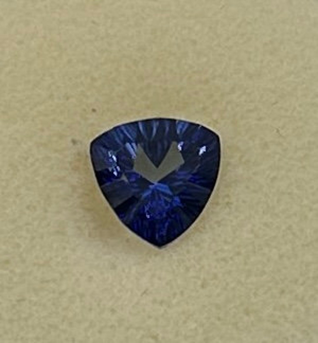 Stunning Concave Cut Natural Coated Blue Passion Topaz Trillion Cut ...