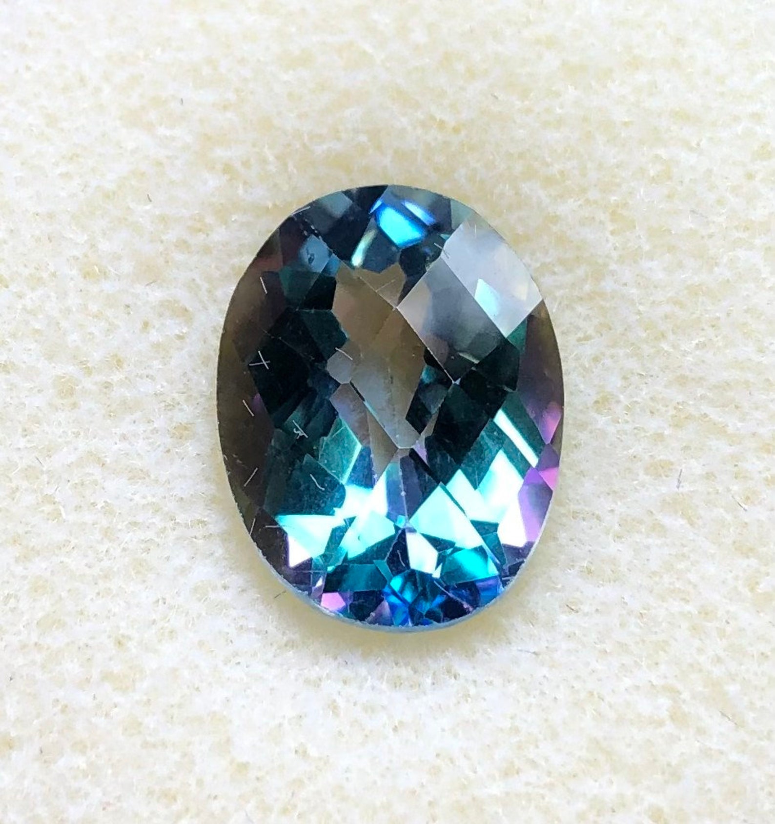 Stunning Large Oval Checkerboard Cut Natural Genuine Coated - Etsy Italia