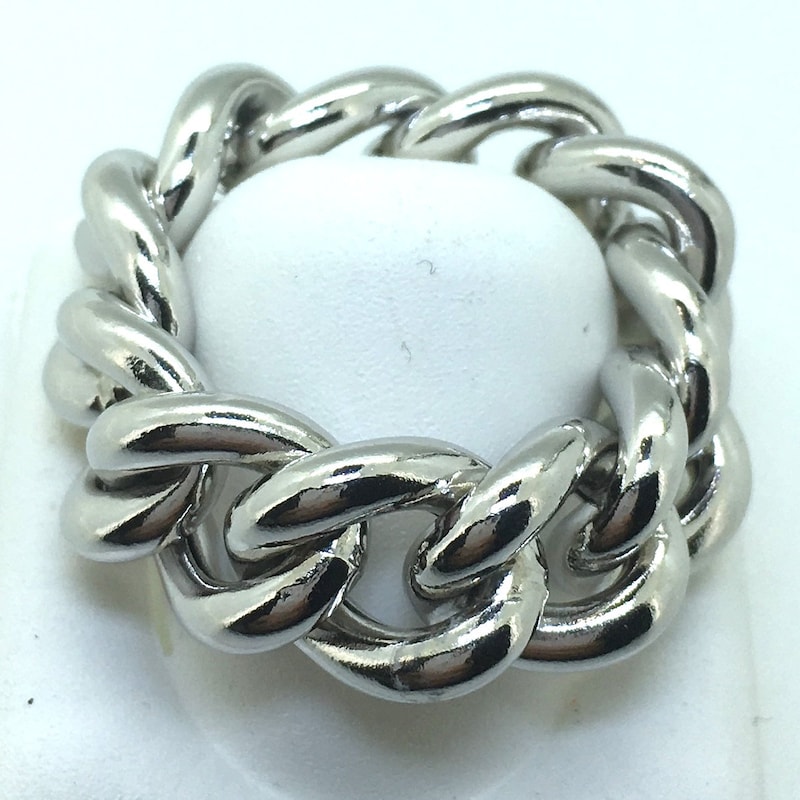 Silver Chain Ring - Etsy