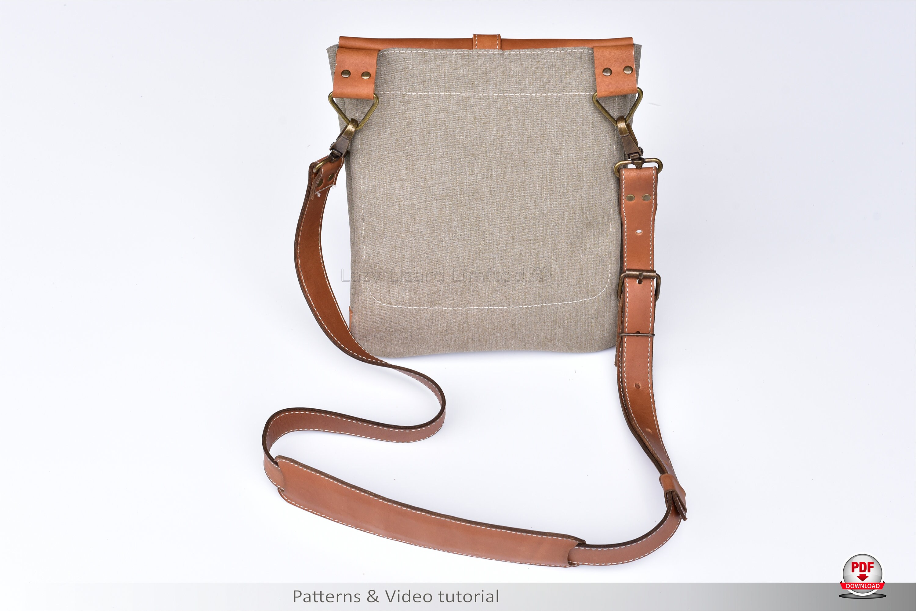 Cross-body Bag Sewing Pattern and Video Tutorial Adjustable | Etsy