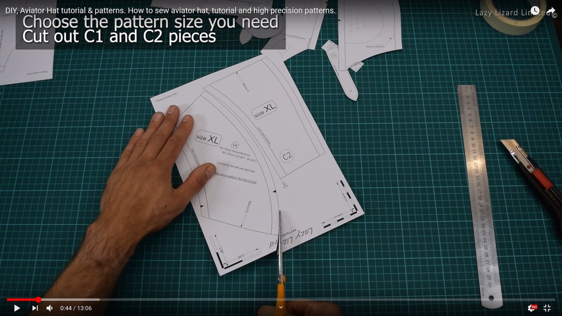Aviator Hat Digital PDF Pattern Sewing Pattern Video | Etsy Ireland