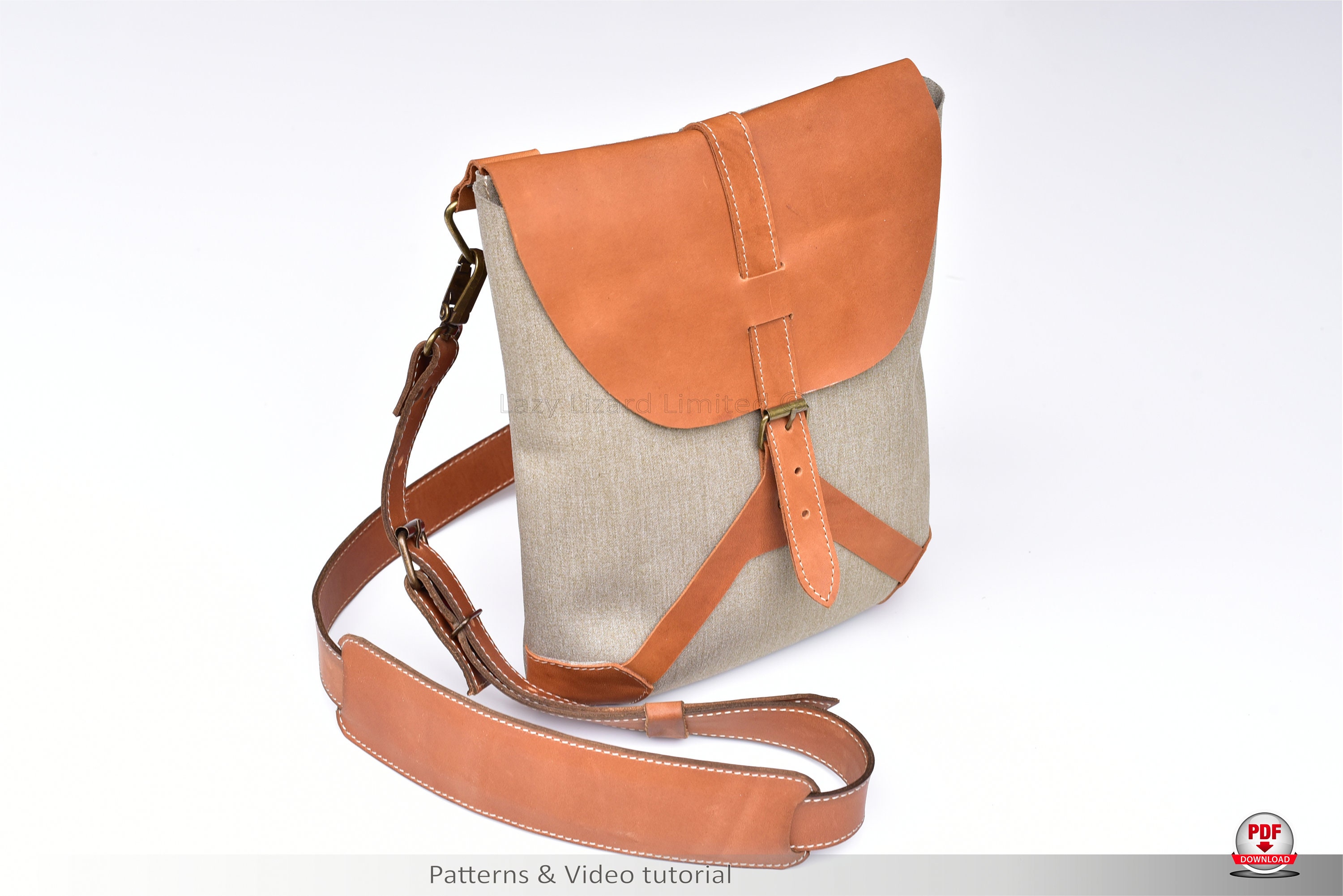 Cross-body Bag Sewing Pattern and Video Tutorial Adjustable | Etsy