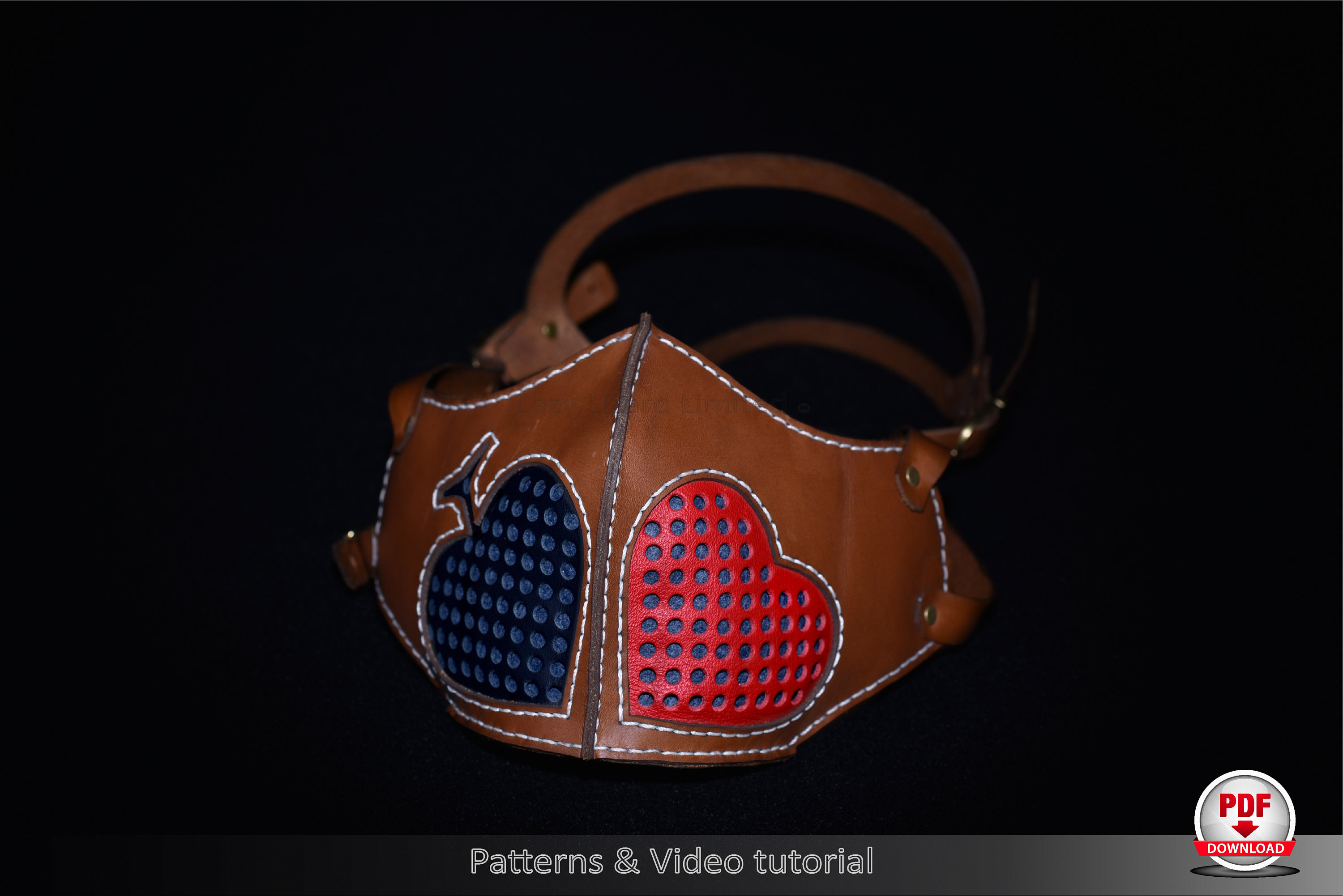 Leather Face Mask With Changeable Filter Face Mask Pattern | Etsy