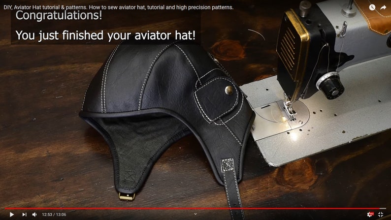 Aviator Hat Digital PDF Pattern Sewing Pattern Video | Etsy