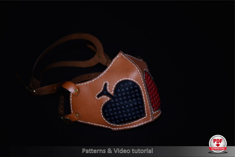 Leather Face Mask With Changeable Filter Face Mask Pattern | Etsy