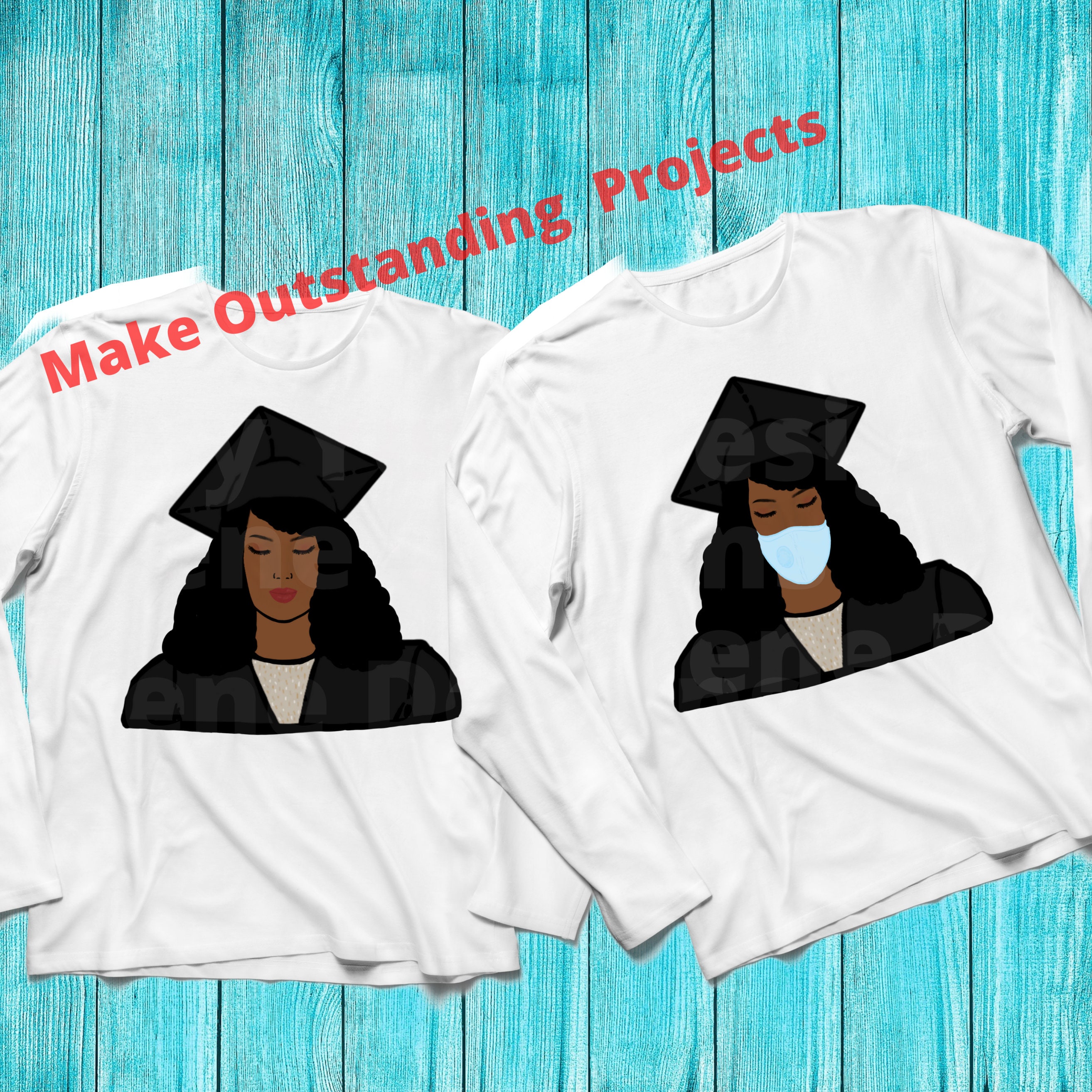 Mixed Graduation Bundle 30 PNG Graduation Cap Afro Men | Etsy