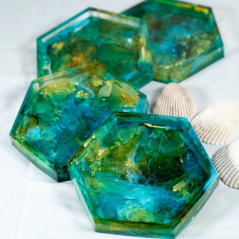 Alcohol Ink Coasters - Etsy