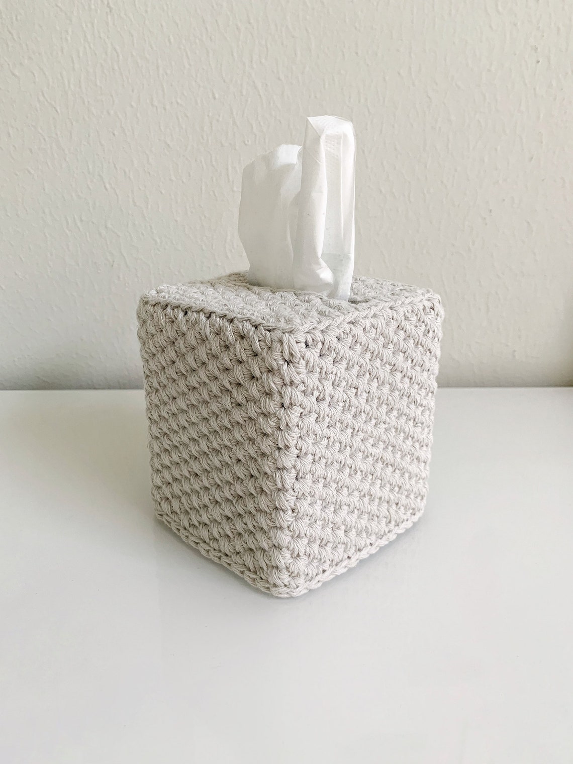 Tissue Box Cover for Cubed Square Boxes Crochet Pattern | Etsy