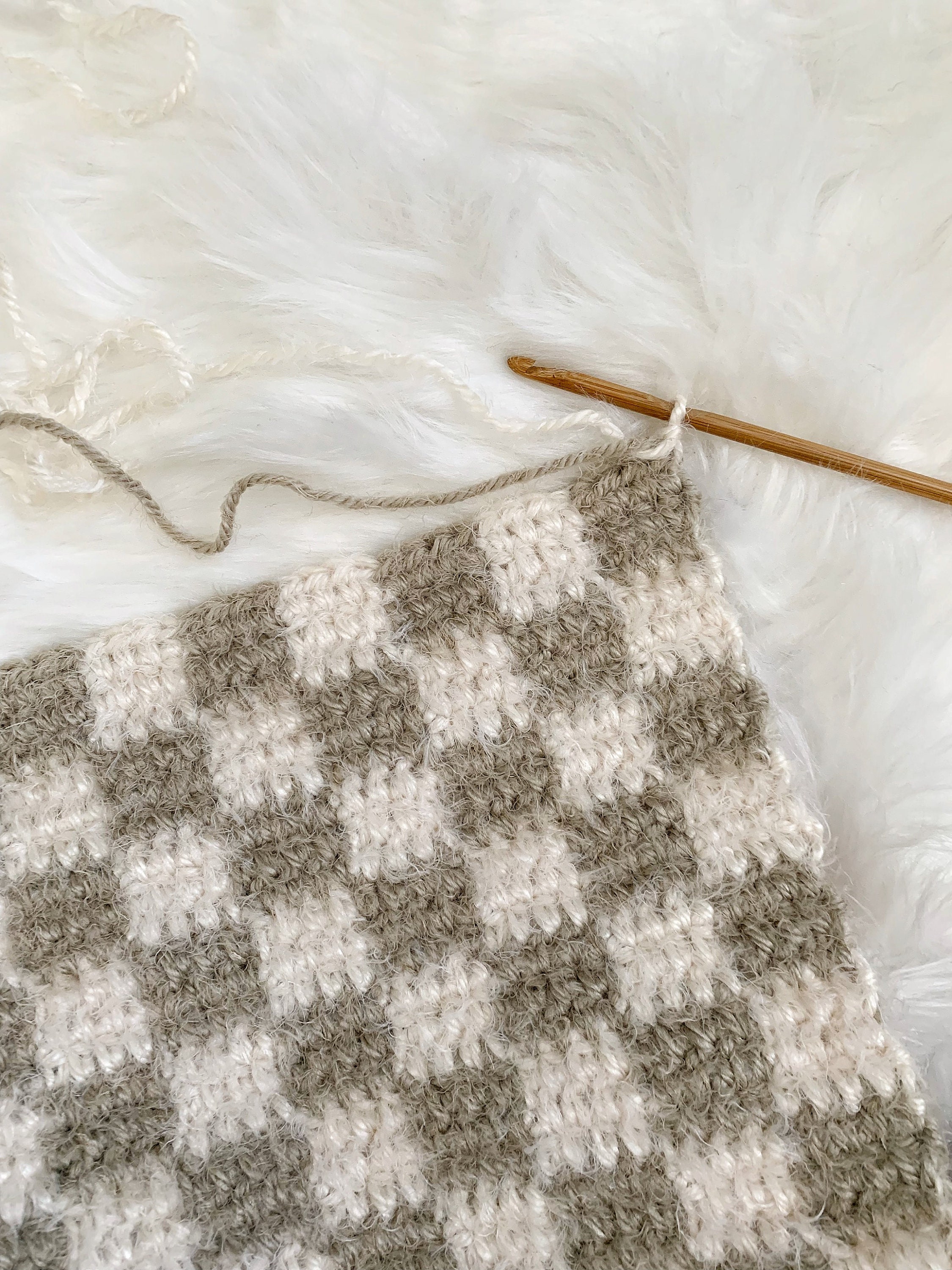 Balanced Checkered Pillow Cover Easy Crochet Pattern - Etsy