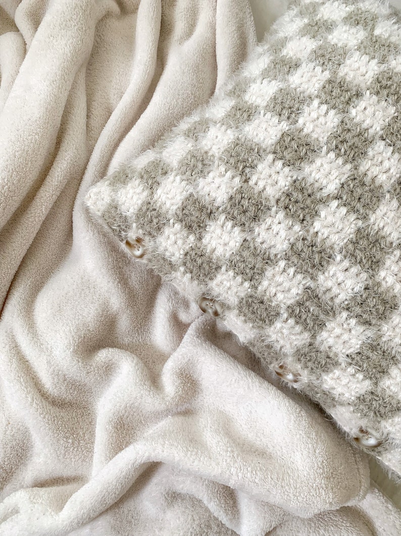 Balanced Checkered Pillow Cover Easy Crochet Pattern - Etsy