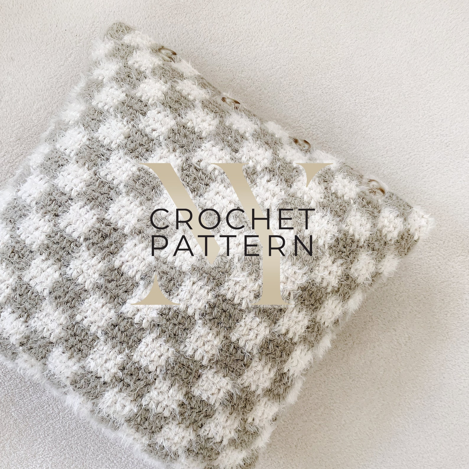 Balanced Checkered Pillow Cover Easy Crochet Pattern Customizable and ...