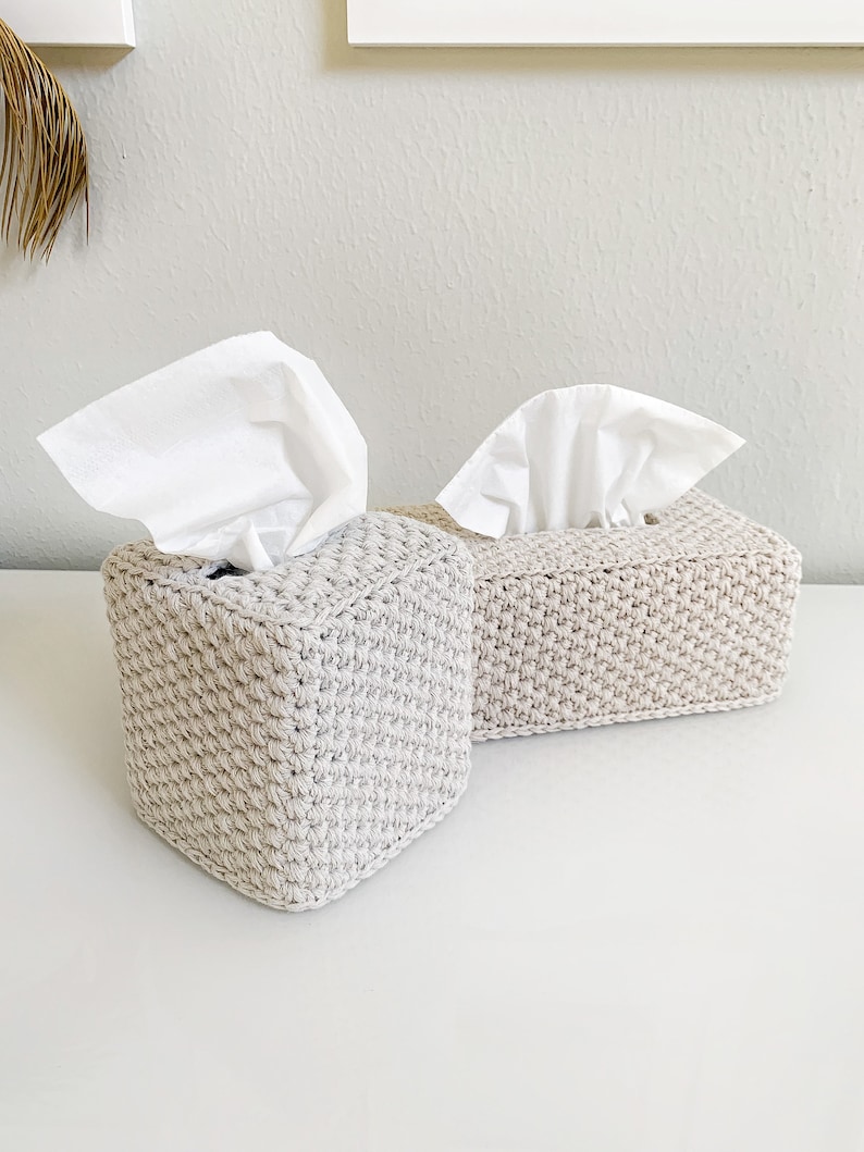 Tissue Box Cover for Cubed Square Boxes Crochet Pattern - Etsy