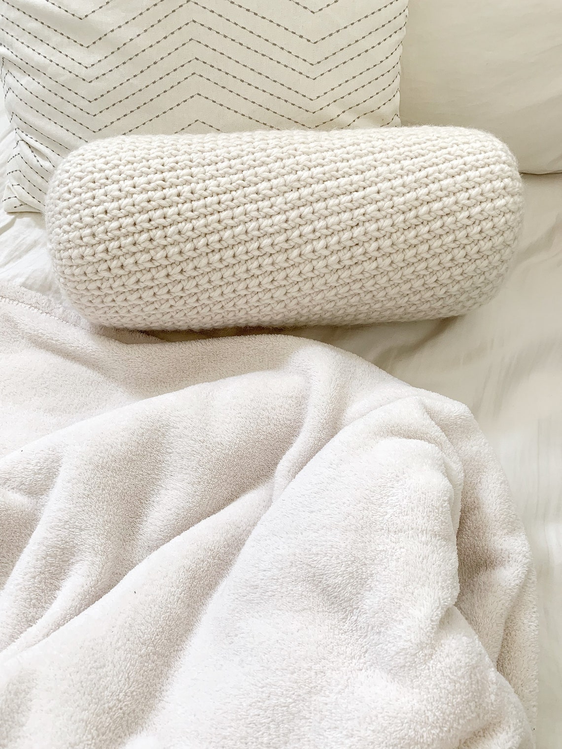 Lean Back Bolster Pillow Customizable Crochet Pattern the - Etsy