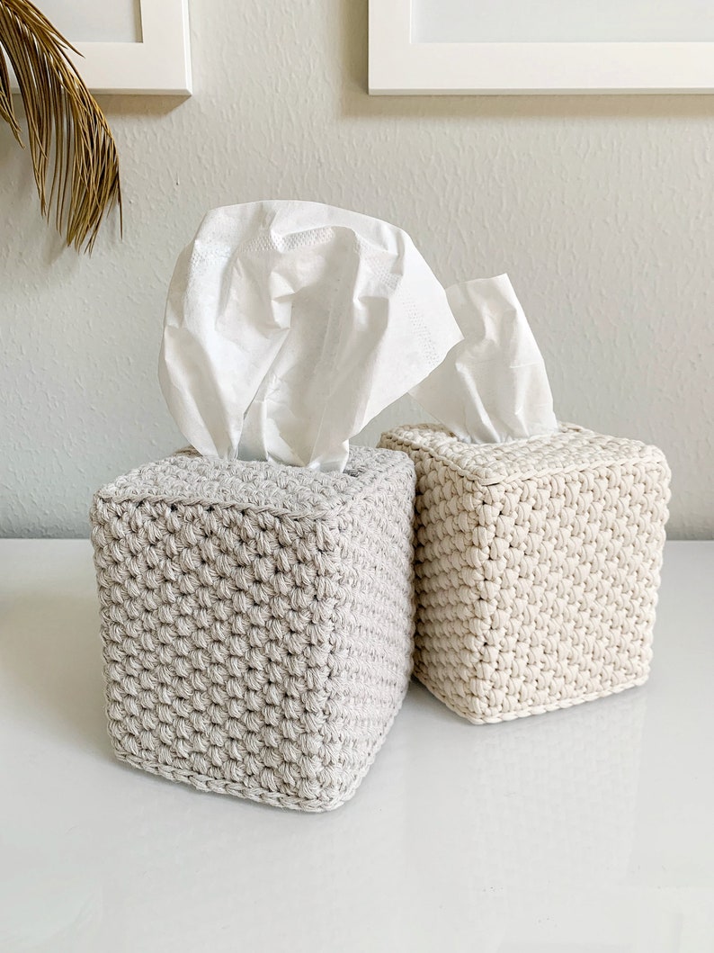 Tissue Box Cover for Cubed Square Boxes Crochet Pattern - Etsy