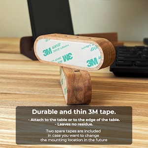 Wooden Cable Holder Mahogany Walnut Cherry | Desk Wire Organizer ...