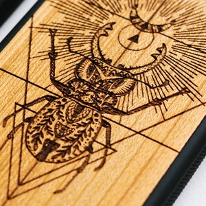 Scarab and Bee Wood Google Pixel Case for 8a, 8 Pro 8 7a, 7, 7 Pro 6a ...