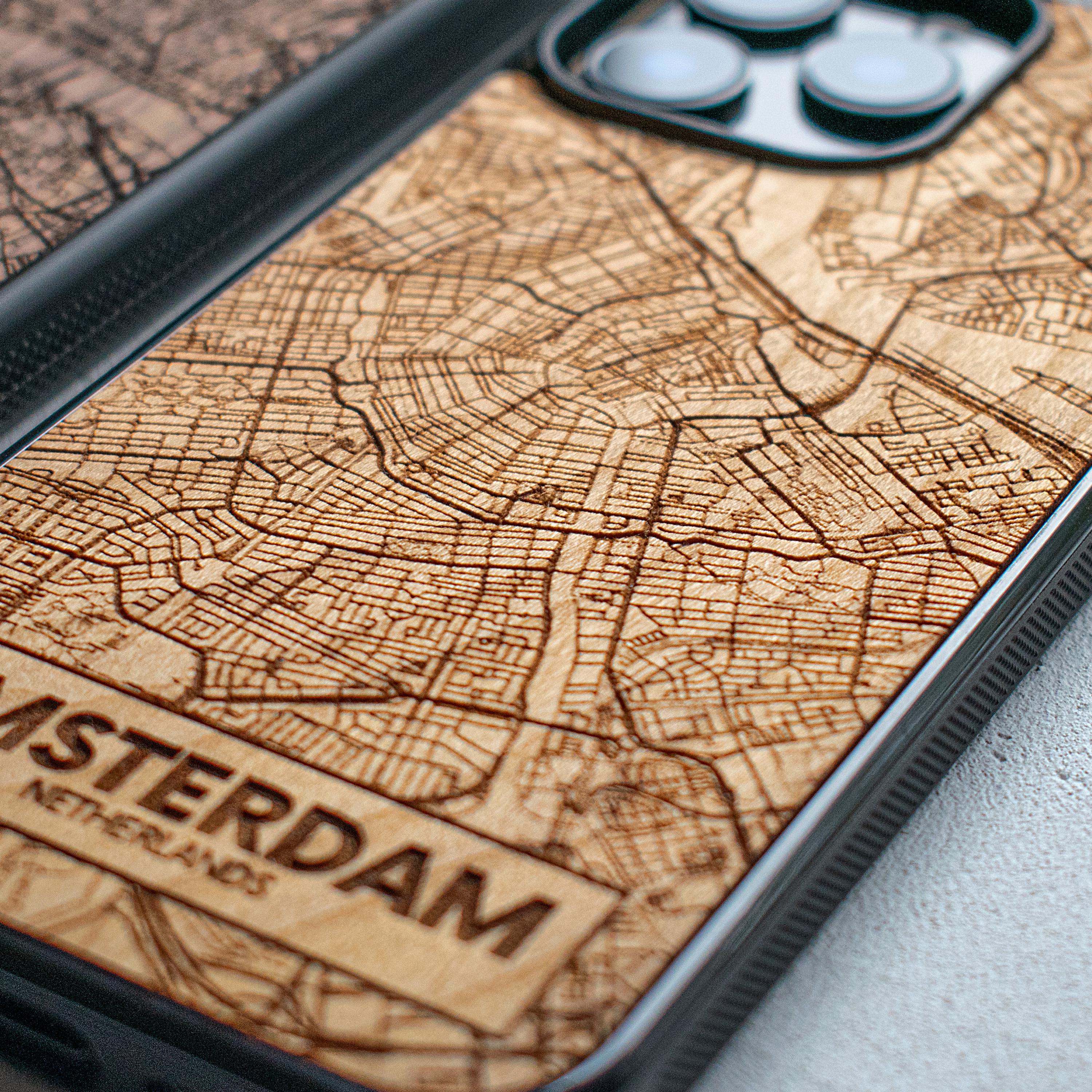 City Map - Real Wood Case for Motorola - Moto G Stylus 5G, Moto G14 ...