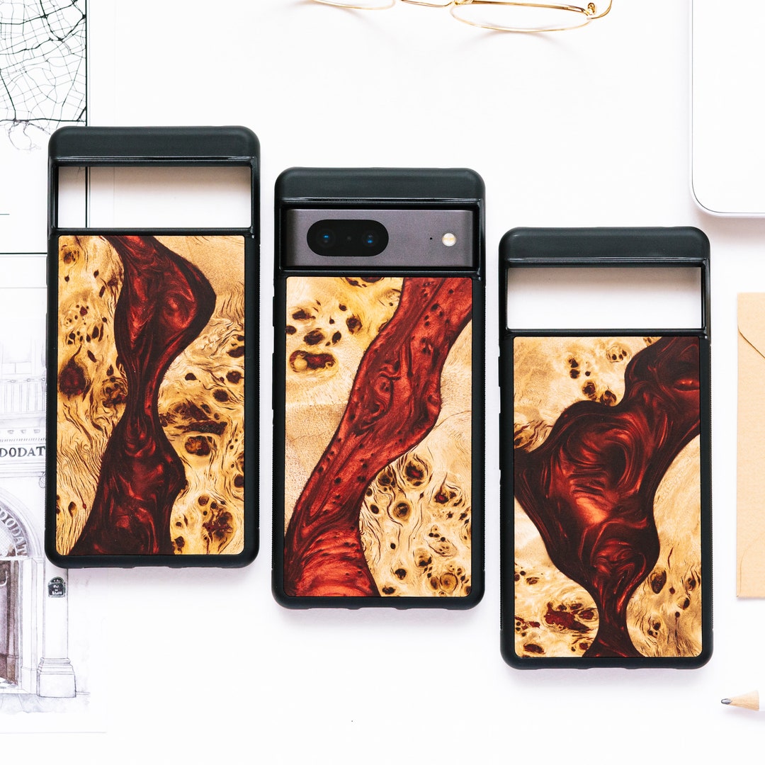 Vine Red Resin Wood Case for 8 Pro, 8 7a, 7, 7 Pro 6a, 6, 6 Pro Pixel 5 ...