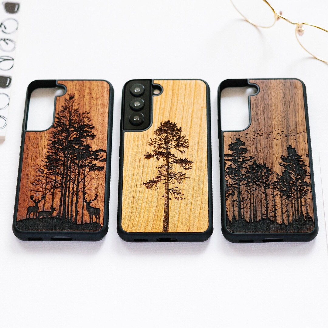 Wild Forest - Real Wood Case for S24, S25, S25, S24, S23, S22, S21, S20 ...