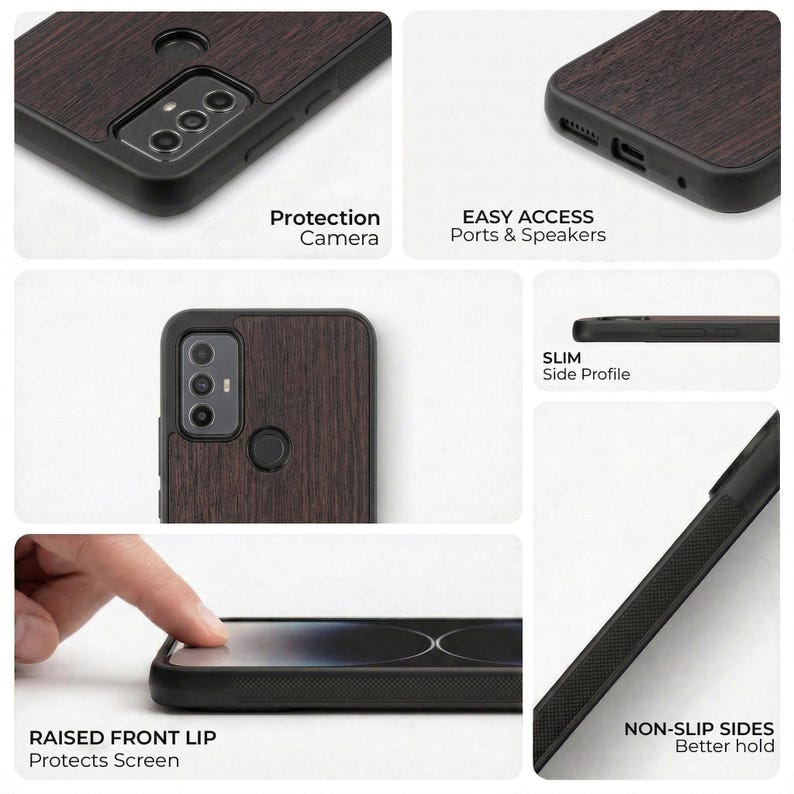 Wild Nature- Real Wood Case for Motorola – Fits Moto G Stylus 5G, Power ...