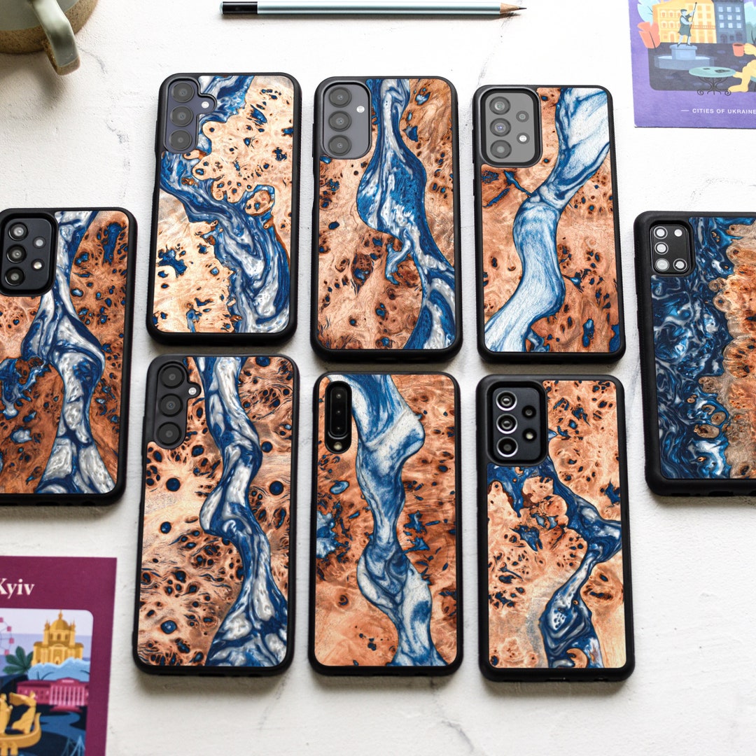 Real Wood Resin Real Wood Case for Samsung A-series A55, A35, A25, A05 ...