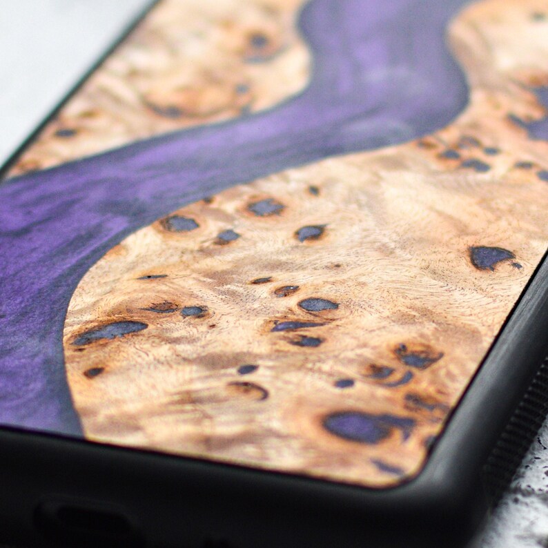 Real Wood + Epoxy Resin Case for Samsung S25, S24, S23, S22, S21, S20 ...