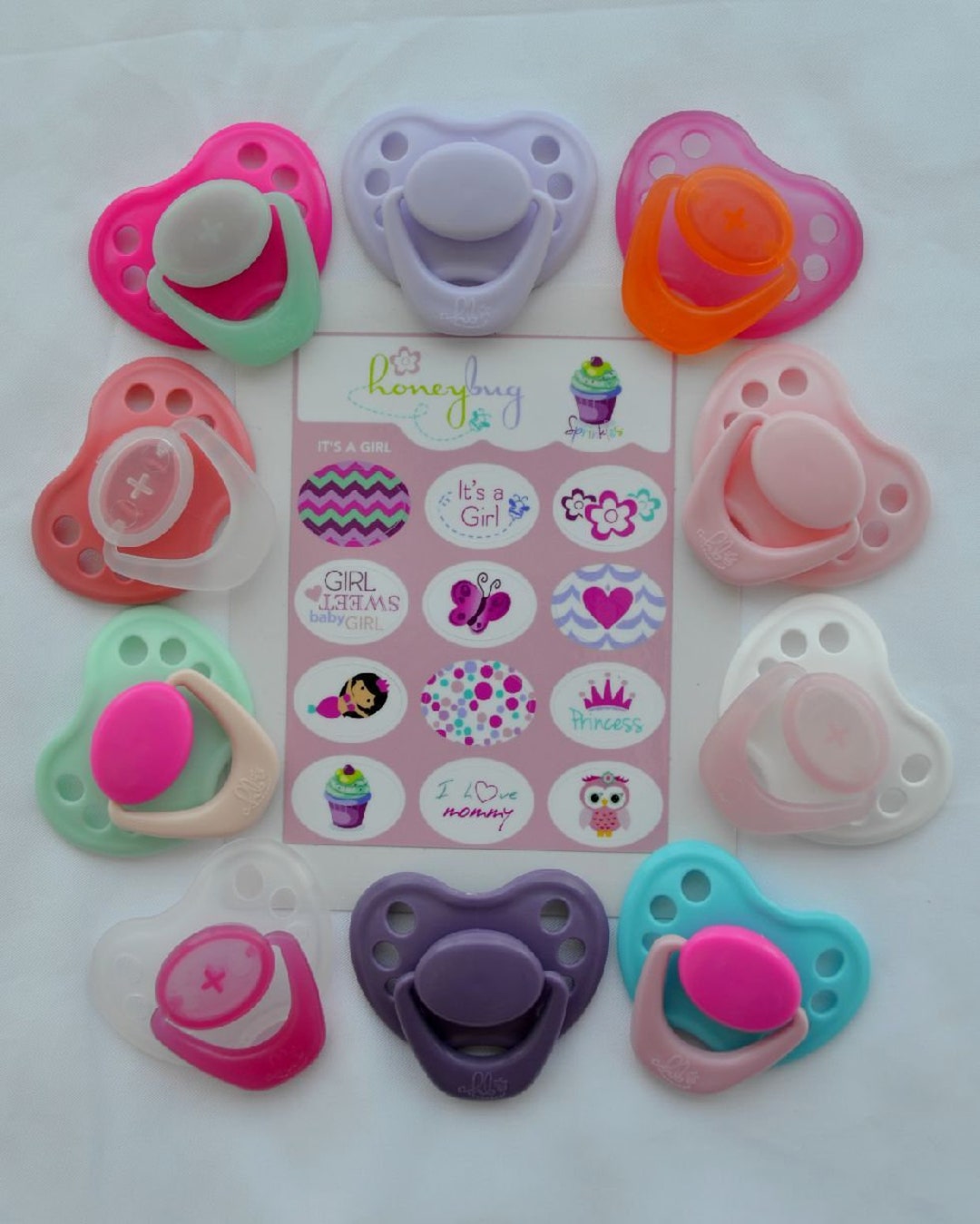 It's a Girl - Honeybug KIT Makes (10) Magnetic Pacifiers for REBORN or ...