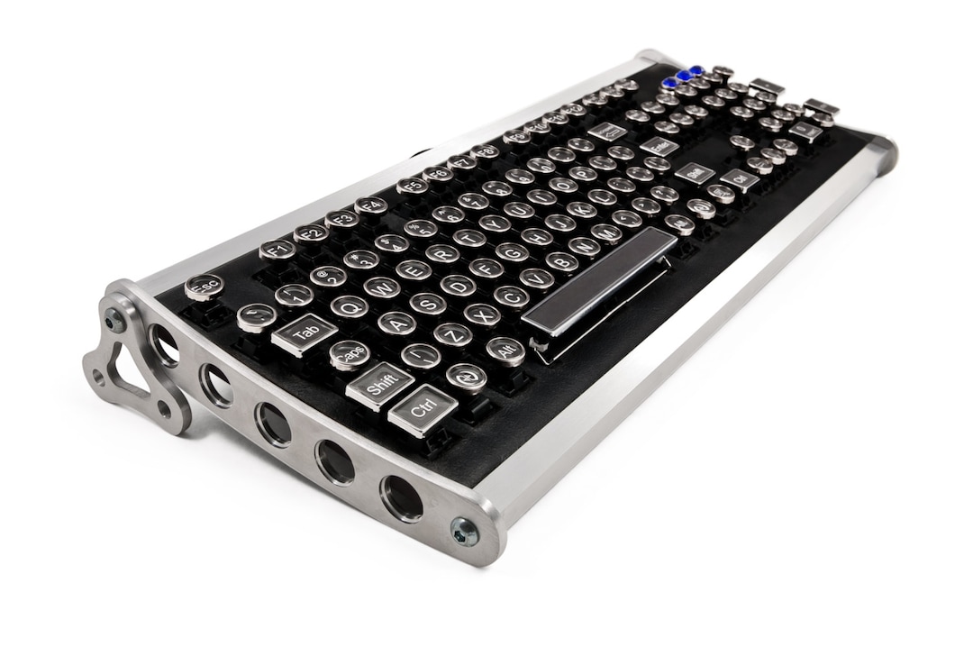 The Aviator Keyboard - Datamancer Aluminum Steampunk Keyboard ...