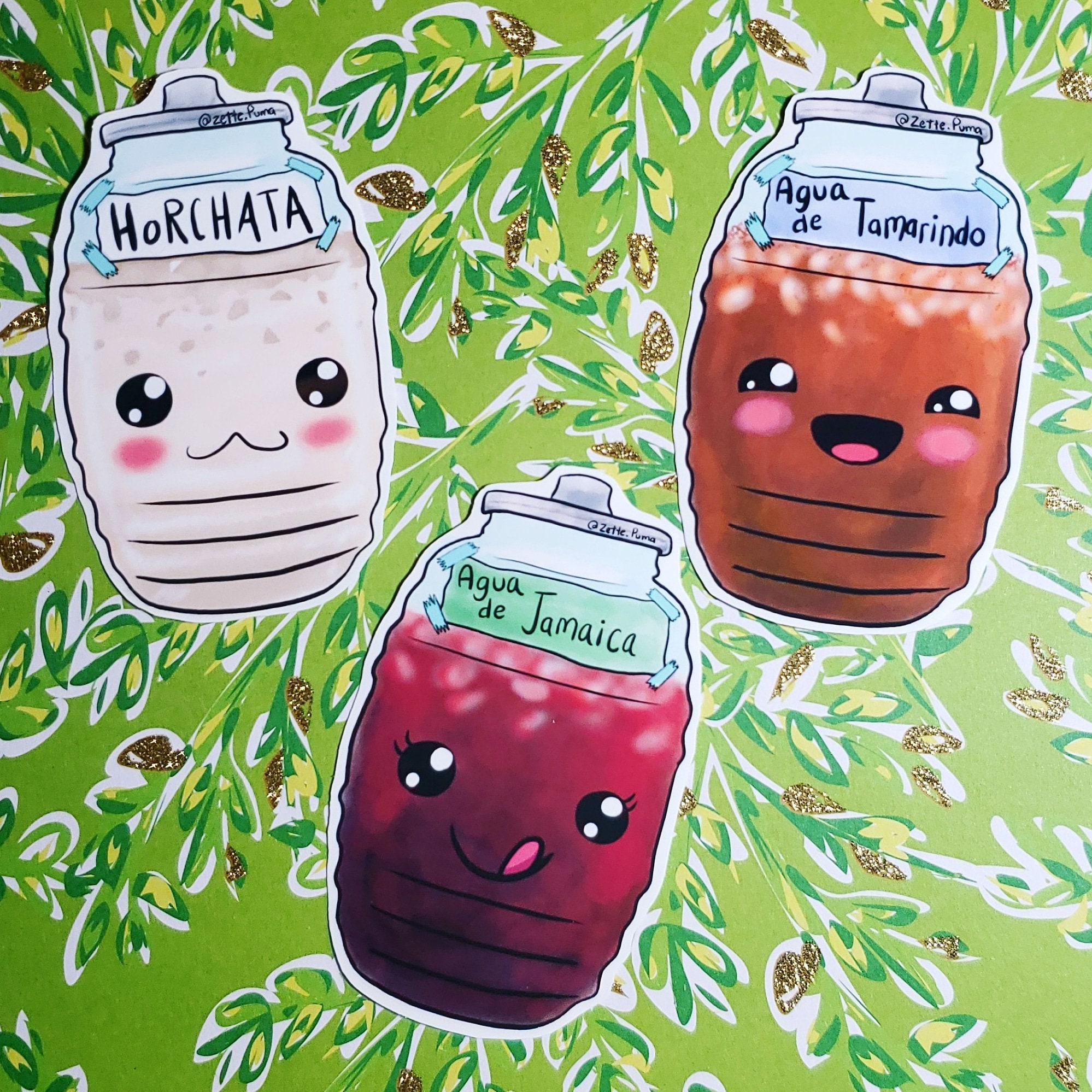 Aguas Frescas Matte Stickers/ Horchata/tamarindo/agua De - Etsy Singapore