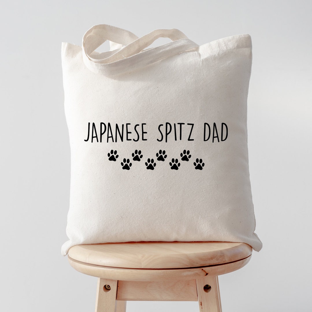 Japanese Spitz Tote Bag, Japanese Spitz Dad, Japanese Spitz Gifts ...