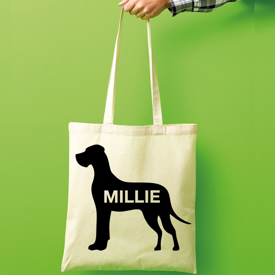 Great Dane Tote Bag, Great Dane Gifts, Personalised Tote Bag, Canvas ...