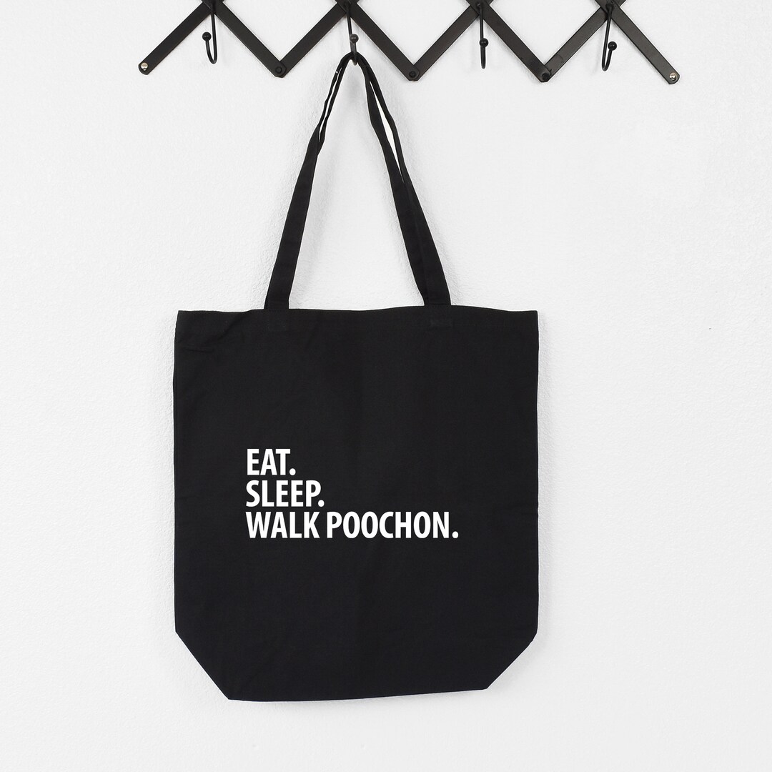 Eat Sleep Walk Poochon Tote, Poochon Tote, Poochon Gifts, Poochon Mom ...