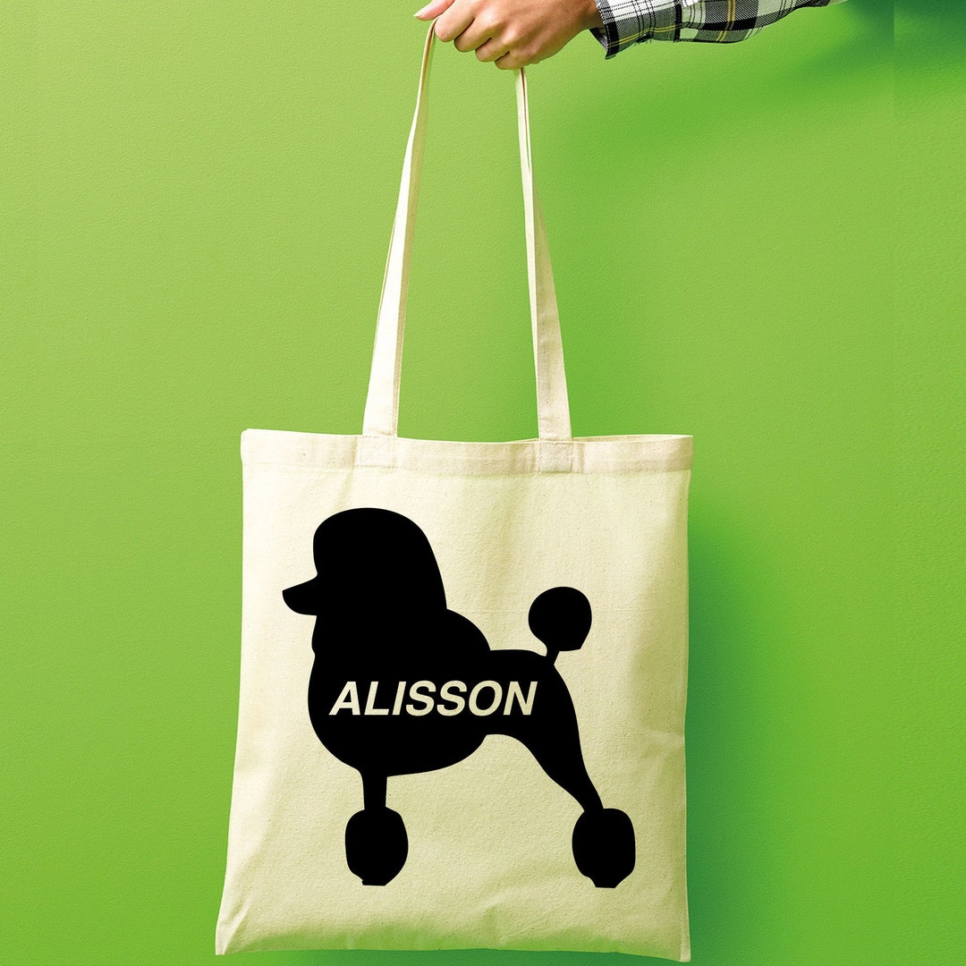 Poodle Tote Bag, Poodle Gifts, Personalised Tote Bag, Canvas Tote Bag ...