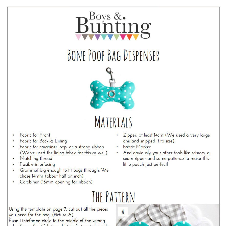 Bone Poop Bag Dispenser PDF Pattern - Etsy Australia