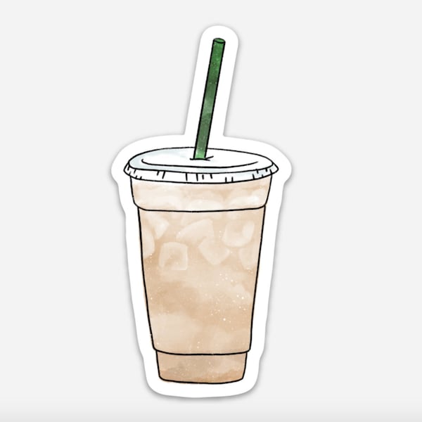 Latte Sticker - Etsy